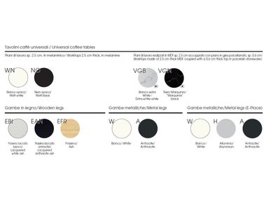 High side table Round melamine and metal high side table By DVO