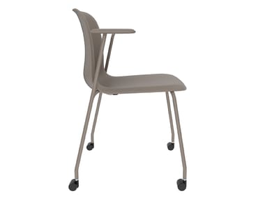 SIXE Stackable polypropylene chair with castors By Howe | design ...