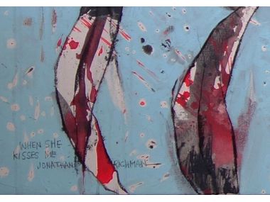 WHEN SHE KISSED ME Canvas Painting By ICI ET LÀ