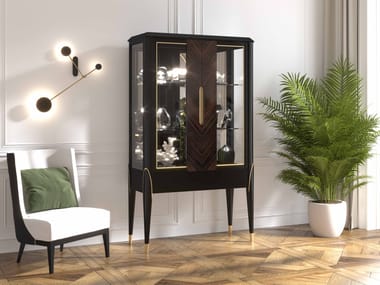 ICONIC | Display cabinet Wood veneer display cabinet with integrated ...