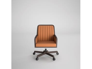ILIUS Swivel leather office chair By Ofifran | design Vicent Martínez