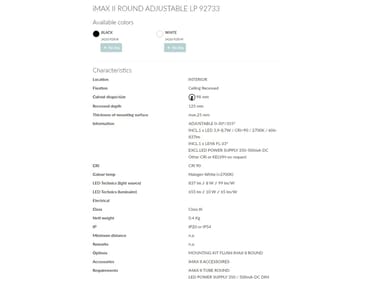 IMAX ADJUSTABLE Recessed LED adjustable spotlight By Deltalight