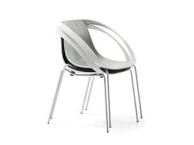 IMPOSSIBLE WOOD | Chair with armrests By Moroso design Doshi Levien