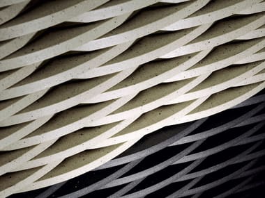 CRESENT BORDER Indoor/outdoor ceramic 3D Wall Cladding By INAX