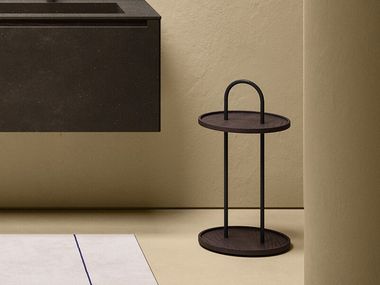 NORM Round and wooden high side table By Inbani | design Norm Architects