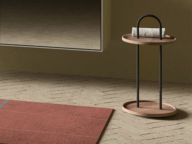 NORM Round and wooden high side table By Inbani | design Norm Architects