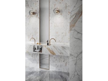 Porcelain stoneware wall/floor tiles with marble effect INCANTO By Ragno