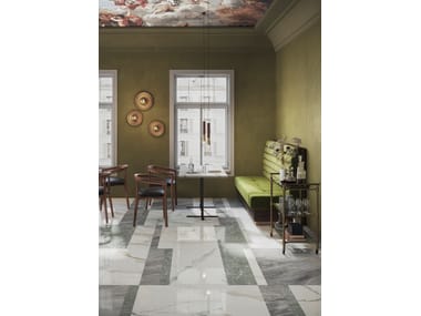 Porcelain stoneware wall/floor tiles with marble effect INCANTO By Ragno