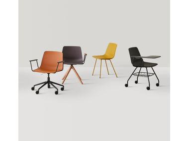 VARYA XL Stackable polypropylene chair with armrests By INCLASS ...