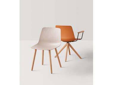 VARYA XL Swivel trestle-based polypropylene office chair By INCLASS ...