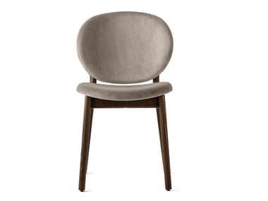 INES Upholstered fabric chair with wooden structure By Calligaris ...