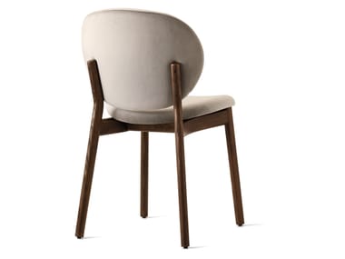 INES Upholstered fabric chair with wooden structure By Calligaris ...