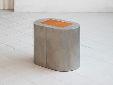 INLAY | Stool Stainless steel stool By MOVIMENTO