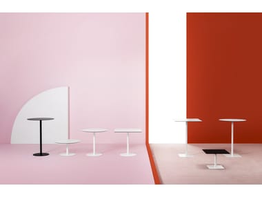 INCOLLECTION Square HPL table with 4-star base By Luxy | design Air Design