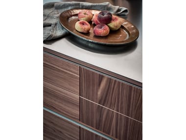 Steel and wood kitchen with island INTARSIO - TIME BRIDGE By Cesar ...