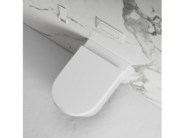 INTELLISMART Wall-hung rimless ceramic toilet with bidet By LUSSO