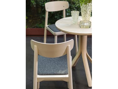 ISA Ash chair with integrated cushion By SIPA