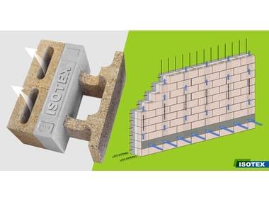 ISOTEX AIR Wood-concrete loadbearing block By ISOTEX