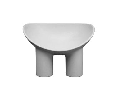 DRIADE - ROLY POLY CONCRETE CUSHION Polyethylene low lounge chair with ...