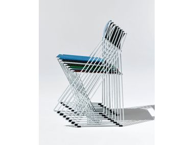 HAY - X-LINE CHALK WHITE GALVANIZED Stackable powder coated steel chair ...