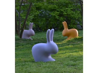 QEEBOO - RABBIT CHAIR LIGHT BLUE Polyethylene garden chair By In Stock ...