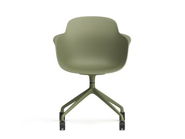 SICLA SWIVEL WITH CASTORS Swivel polypropylene chair with castors and ...