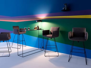 JALIS Swivel high fabric stool By COR | design Jehs+Laub