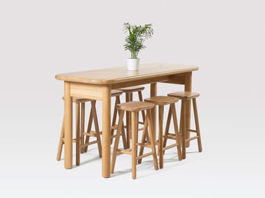 JASPER Rectangular solid wood high table By Liqui Contracts