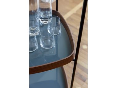 JET Walnut food trolley By Porada | design Carlo Ballabio