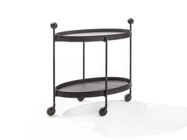 JET Walnut food trolley By Porada | design Carlo Ballabio