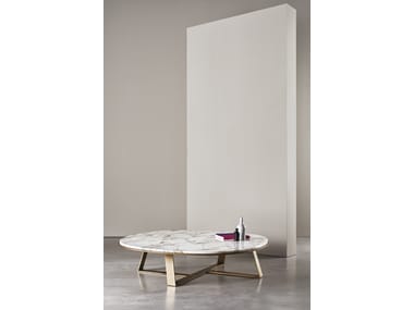JUDD Low round marble coffee table By Meridiani | design Andrea Parisio