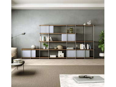 Modular desk with hanging shelf and sliding panels JULIA JO02 Julia ...