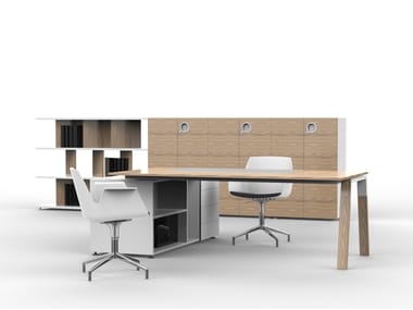K02-010 | Office desk with shelves K2&K3 Collection By Aridi design ...