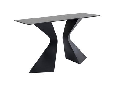 GLORIA Rectangular steel console table with ceramic top By KARE Design