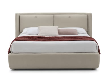 KATE Storage bed with upholstered headboard By Bolzan