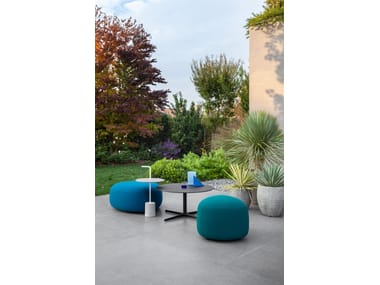 KIPU OUTDOOR Fabric garden pouf with removable cover By Lapalma ...