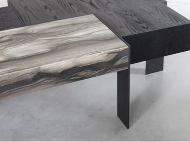 KITALE Rectangular solid wood coffee table By Van Rossum | design Xavier Dohr