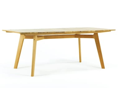 KNIT Rectangular wooden garden table By Ethimo