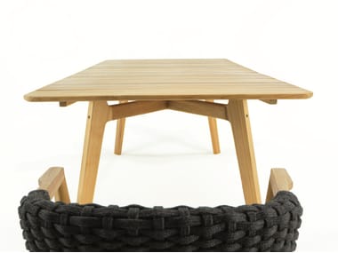 KNIT | Rectangular table By Ethimo design Patrick Norguet