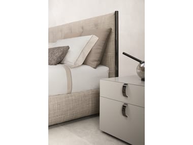 KOI Fabric double bed with high headboard By Flou