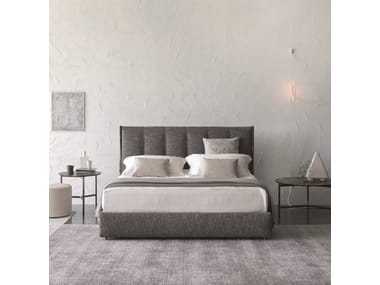 KOI Fabric double bed with high headboard By Flou