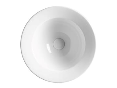 KRACKLITE SEMI FREESTANDING Lavabo rotondo in ceramica By Axa