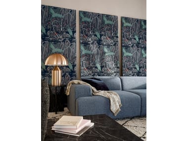 LAKEVIEW Embroidered cotton and viscose fabric By Zimmer + Rohde