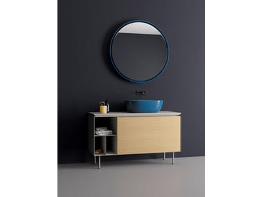 LAMA Floor-standing vanity unit with drawers By Nic | design Studio Adolini