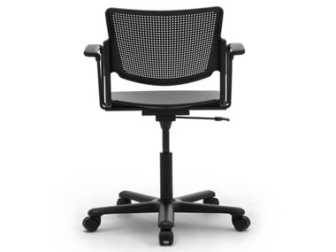LAMIA Polypropylene office chair with armrests with 5-spoke base By ...