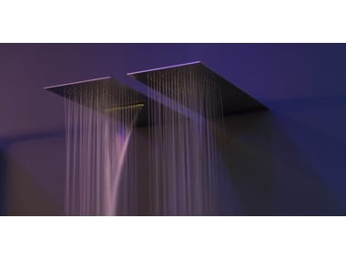 LASTRA Wall-mounted extra flat stainless steel overhead shower By ...