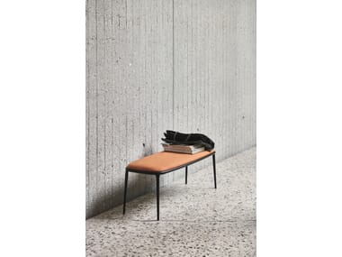 LEA Bench in fabric and structure in painted steel By Midj | design ...
