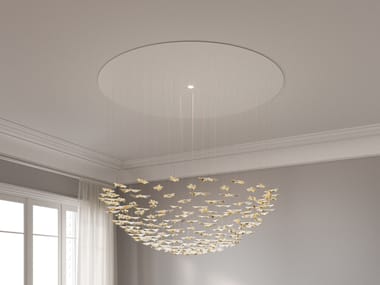 LED porcelain pendant lamp LEAF DOMED CANOPIES By Haberdashery