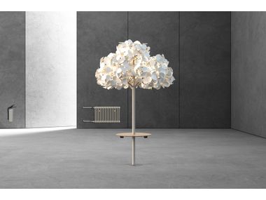 Floor lamp / Acoustic wall panel LEAF LAMP METAL TREE By Green ...