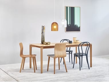 LEAF Rectangular wooden table By TON | design E-ggs